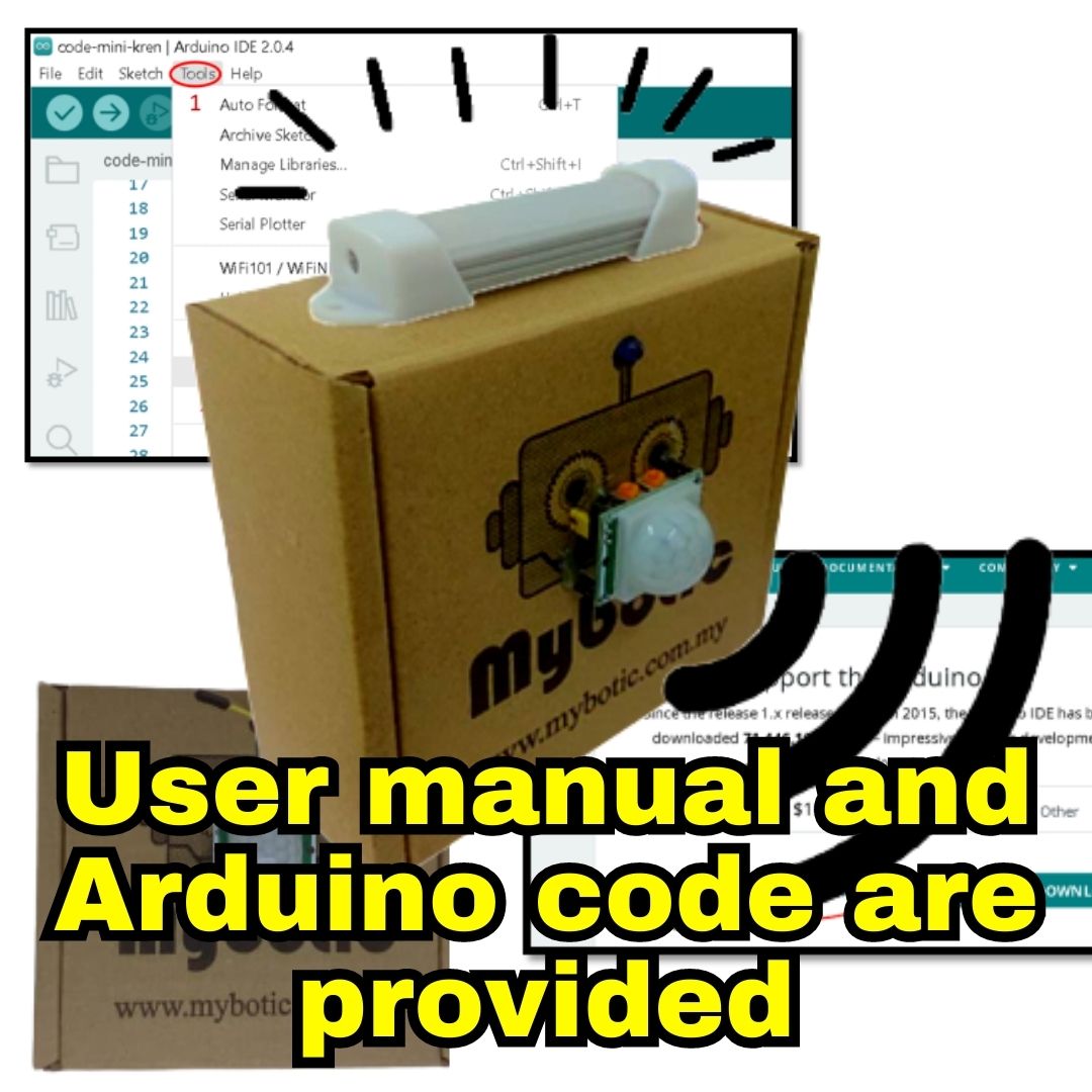Arduino STEM RBT Project Arduino DIY MOTION SENSOR LIGHT KIT WITH